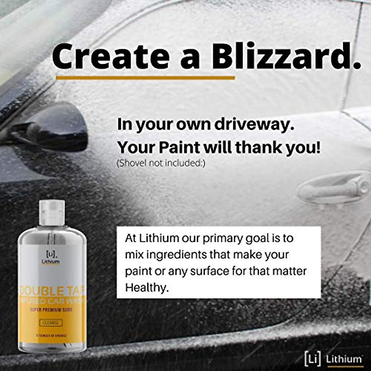 Lithium Double Tap Car Wash Shampoo is An Extremely Unique Blend of PH Balanced Cleaning Soap, Essential Oils, and Eucalyptus. A Combination That Lubricates, While It Cleans and Rehydrates, your Paint With Every Wash. Incredible With 5 Gallon Buckets, Pre