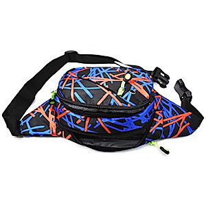 Fanny Pack Fashion Waist Chest Bag Adjustable Belt Chest Shoulder Pack Casual Bag Bum Bags Hip Pouch for Women Men Running Hiking Fitness Cycling Beach Travel Concert Festival (Black)