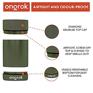 ONGROK Aluminum Storage Container, 180ml, Air Proof Jar to Preserve Smell and Aroma