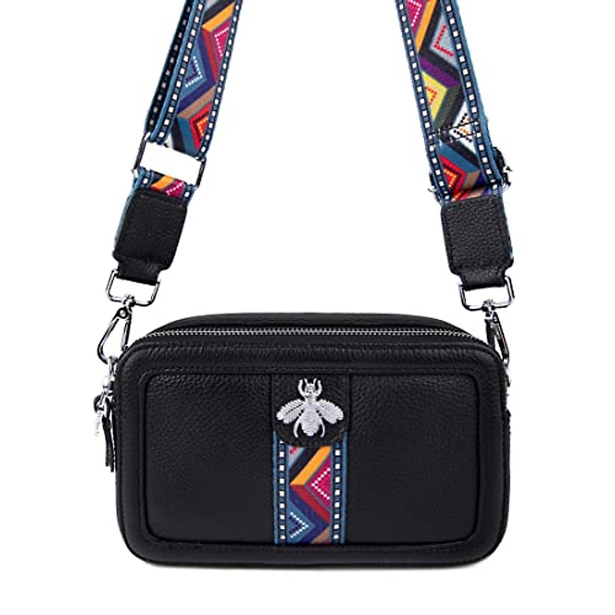 Giorgio Ferretti Genuine Leather Crossbody Bag with Removable Belt Genuine Leather Shoulder Bag for Women