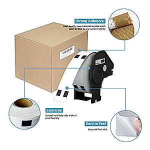 Labelebal Compatible 1-1/7" x 3-1/2"(29mm x 89mm) Direct Thermal Labels Replacement for DK-1201 Shipping Mailing Postage Address Compatible for Brother QL Printer (12 Rolls + 1 Frame, 400 Labels/Roll)