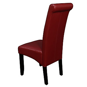 Monsoon Pacific Milan Faux Leather Dining Chairs (Set of 2), Red