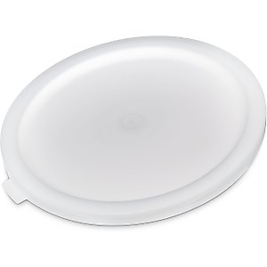Carlisle FoodService Products Bain Marie Food Storage Container Lid with Stackable Design for Kitchens, Restaurants, Catering, Plastic, 12 To 22 Quarts, White