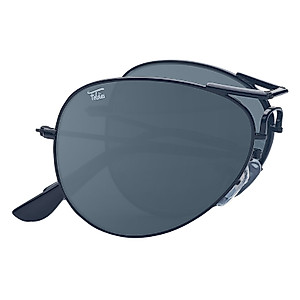 Foldies Aviator Folding Sunglasses Polarized, UV400, UVA, UVB Protection for Men Women, Folding Sunglasses Leather Case