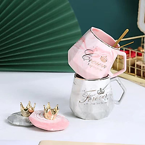 Coffee Warmer with Mug,Smart Coffee Warmer Coffee Cup Warmer for Desk Office,Auto On/Off Gravity-Induction Coffee Tea Water Milk Warmer Plate (Pink)