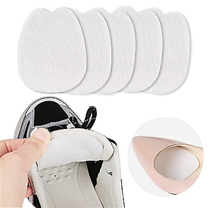 3 Pairs Self-Adhesive Shoe Inserts Tongue Pads Cushion for Shoes Adhesive Tongue Pads for Shoes Tongue Pads Non Slip Tongue Cushion Inserts Shoe Pads for Men and Women (White, One Size)