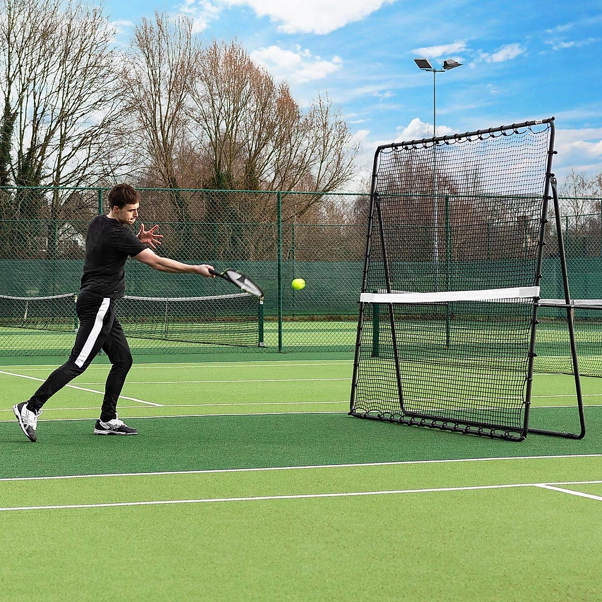 Tennis Rebound Net Trainer (9' x 7') - New and Improved 2017 Model [Net World Sports]