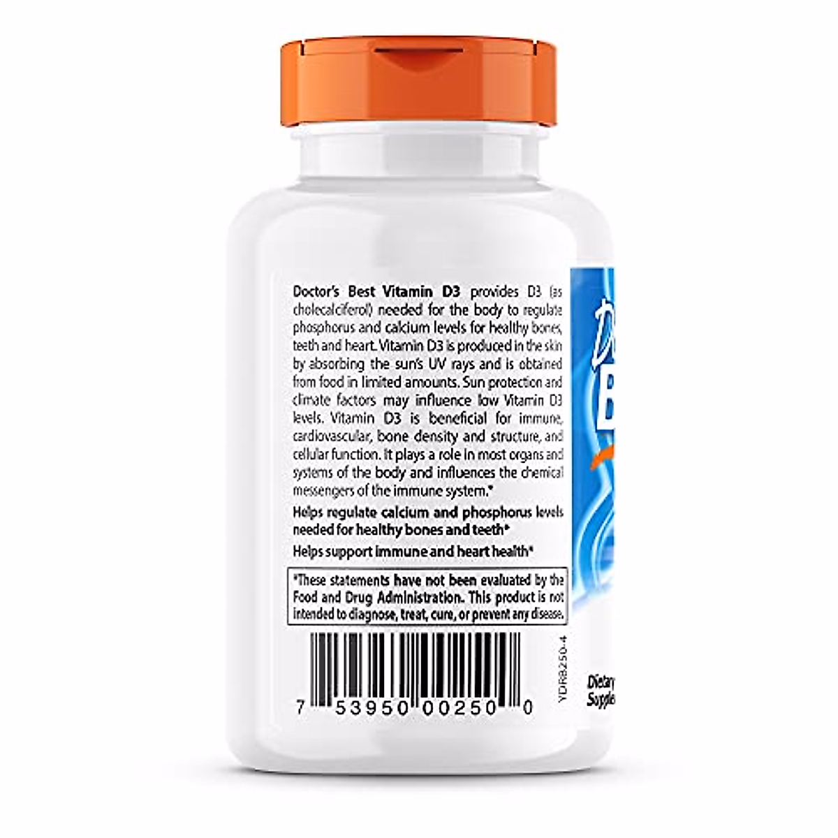 Doctor's Best Vitamin D3 5,000 IU for Healthy Bones, Teeth, Heart and Immune Support, Non-GMO, Gluten-Free, Soy Free, 360 Count (Pack of 1)