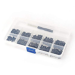 501Pcs / Box for Laptop Screw Set Notebook Netbook Kit Micro-Screw Combination for Laptop Mounting Screw Assembly - (Black) SCRW-138021