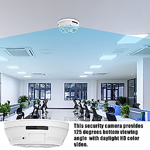 nanshiba Hidden Camera Smoke Detector, Spy Camera for Home Surveillance with Night Vision Motion Detection, 1080P Security Cameras Indoor Wireless, Nanny WiFi Cam, 180 Days Battery Power