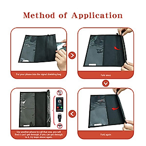 Farday Bag,Signal Isolation Bag,Shield Your Phone/ipad from Hacking,Tracking,and EM Protection Radiation with This Pouch -Shields NFC/WiFi/Bluetooth for Phones,Key Fobs and Credit Card (9.8"X11")