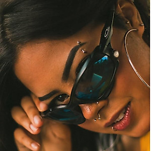 BLISI 8PCS 16G Implant Grade Titanium Silver Curved Barbell Eyebrow Piercing Rings Vertical Labret Lip Jewelry Rook Piercings 6mm/8mm/10mm/12mm Body Piercing Jewelry