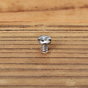 Jigreat #6 x 1/2" Pan Head Wood Screws Stainless Steel 304 (18-8) Phillips Drive 100 Pieces Round Head Full Thread SS Screw