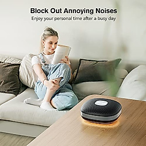 Pursay Sound Machine - White Noise Machine for Adults Baby, Portable Sound Machine for Sleeping with Night Light, 21 HiFi Sounds, Rechargeable for Meditation Travel Office Privacy Noise Canceling