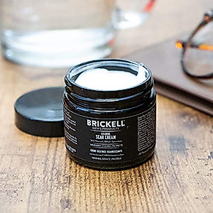 Brickell Men's Clearing Scar Cream for Men, Natural and Organic Scar Clearing Cream to Reduce the Appearance of Scars and Even Skin Pigmentation, 2 Ounces, Scented