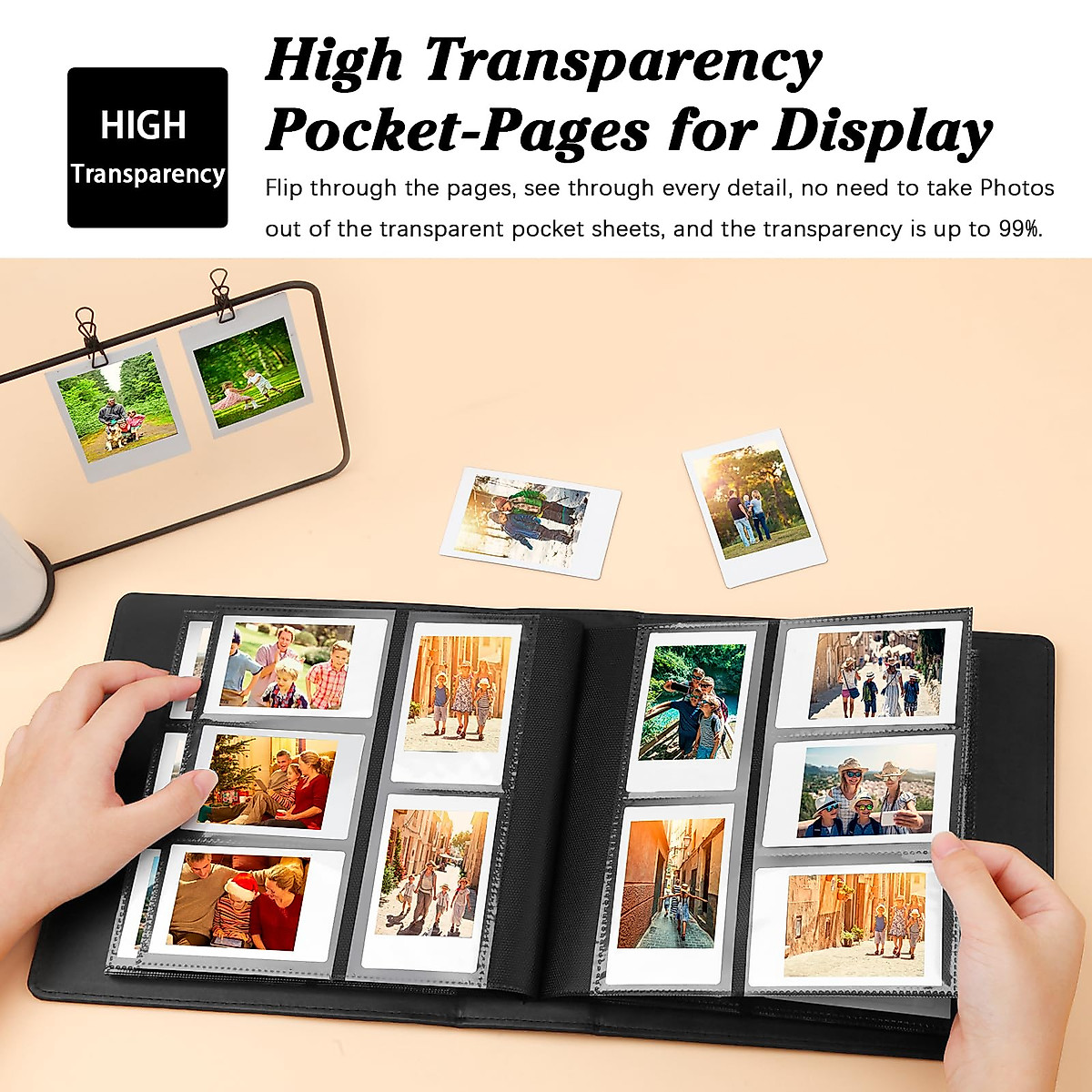 360 Pockets Photo Album for Fujifilm Instax Mini Camera Fujifilm Instax Mini 11 12 9 40 Evo Liplay 8 7+ Instant Camera(Black)