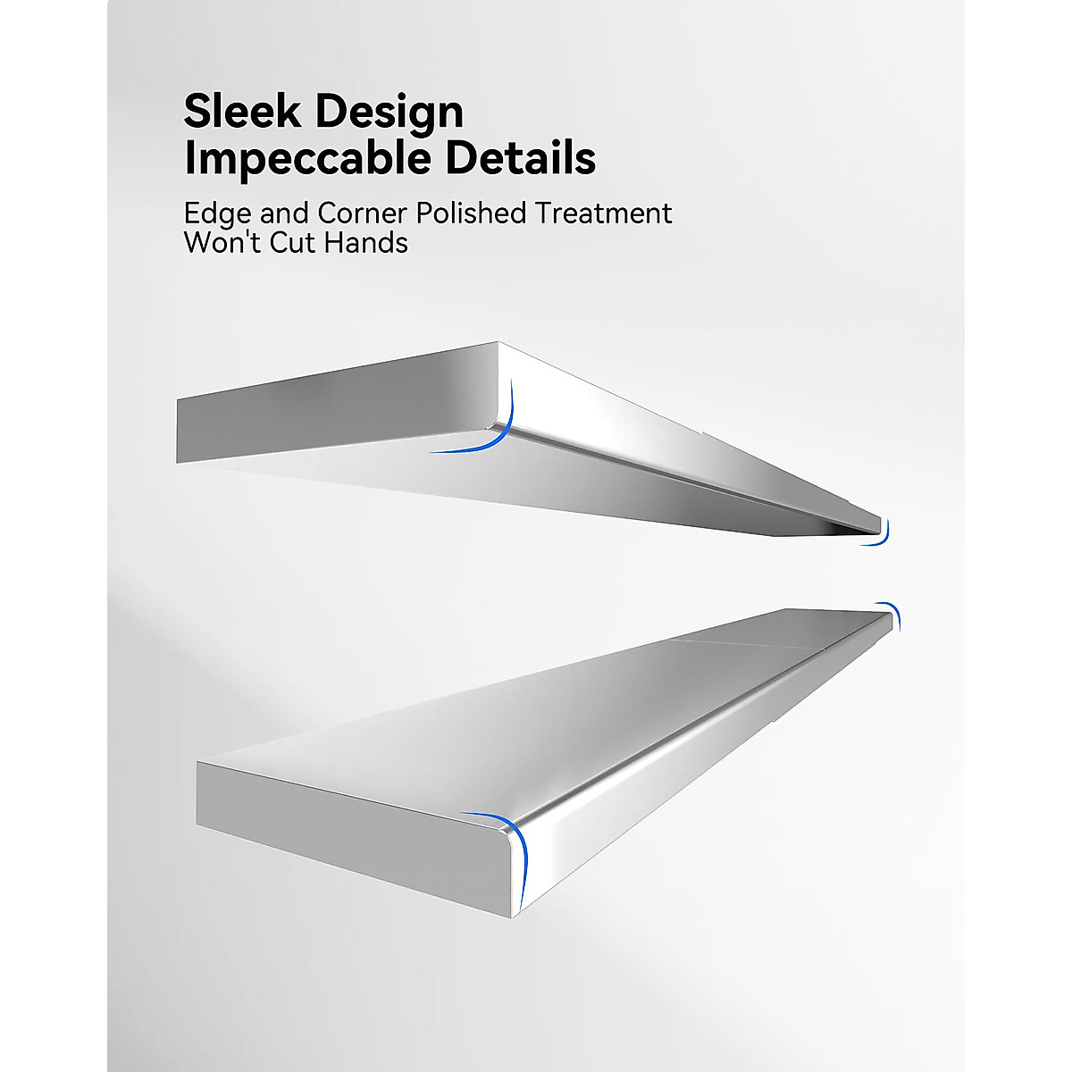 ZeroPone Stainless Steel Folding Wall Shelf 72L x 12W Inch,Stainless Steel Folding Drop-Down Food Shelf Stand,for Kitchen, Restaurant, Garage, Laundry Room, Food Truck, Window Service