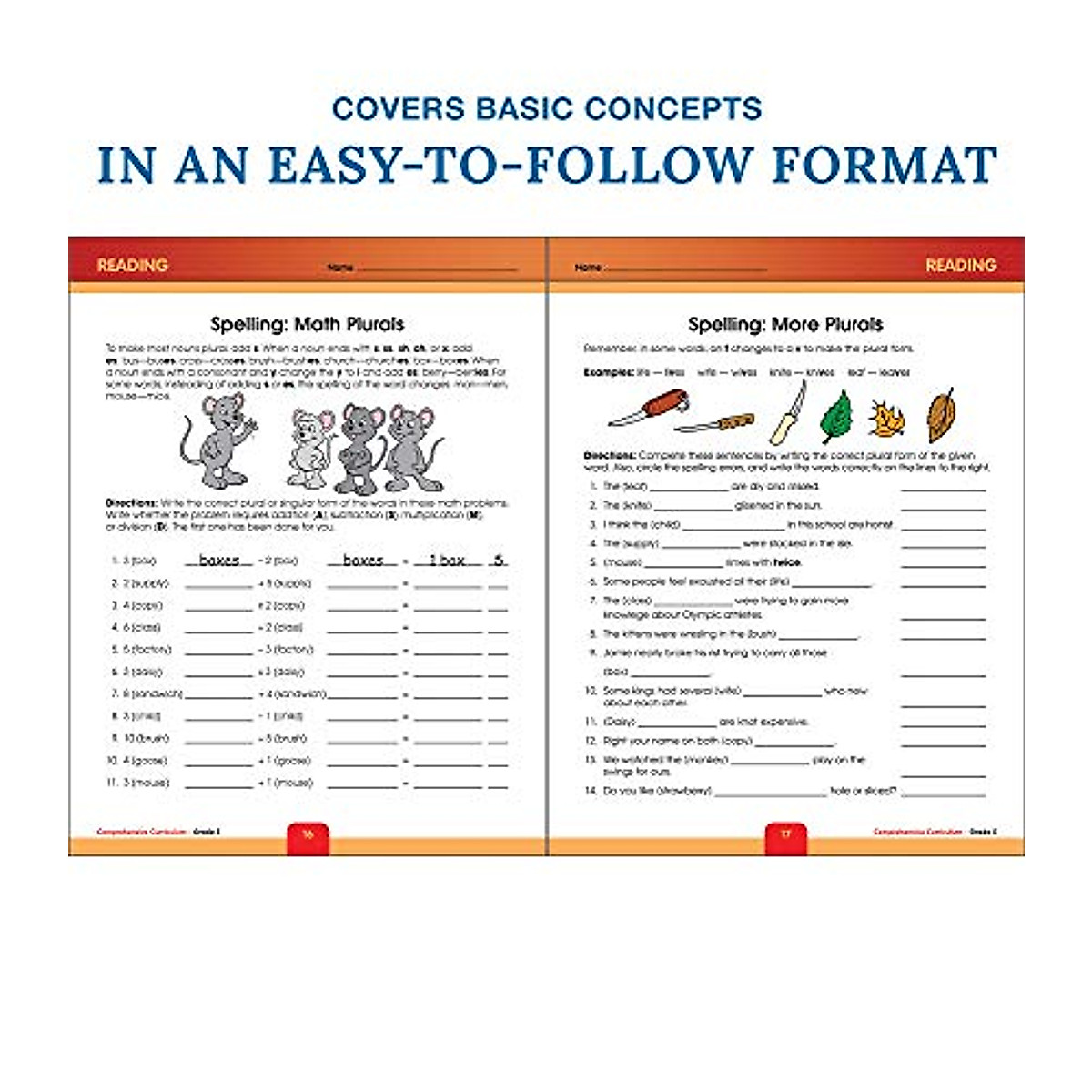 Carson Dellosa Comprehensive Curriculum of Basic Skills 5th Grade Workbooks All Subjects for Ages 10-11, Math, Reading Comprehension, Writing, Grammar, Geometry and More, Grade 5 Workbooks (544 pgs)