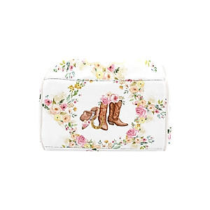 Eiis Unidesign Sweet Floral Hats Boots Horse Cowgirl Personalized Diaper Bag Backpack with Name,Custom Tote Bag Travel DayPack for Nappy Mommy Baby Boy Girl