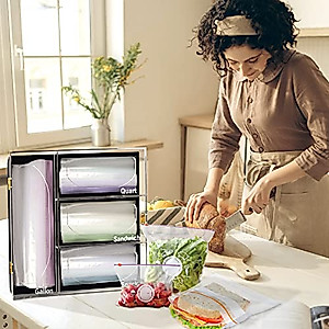 Ziplock Bag Storage Organizer for Kitchen Drawer