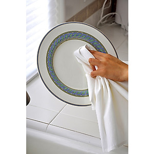 Nouvelle Legende Cotton Flour Sack Towel, 28 by 29 Inches, White, Pack of 4