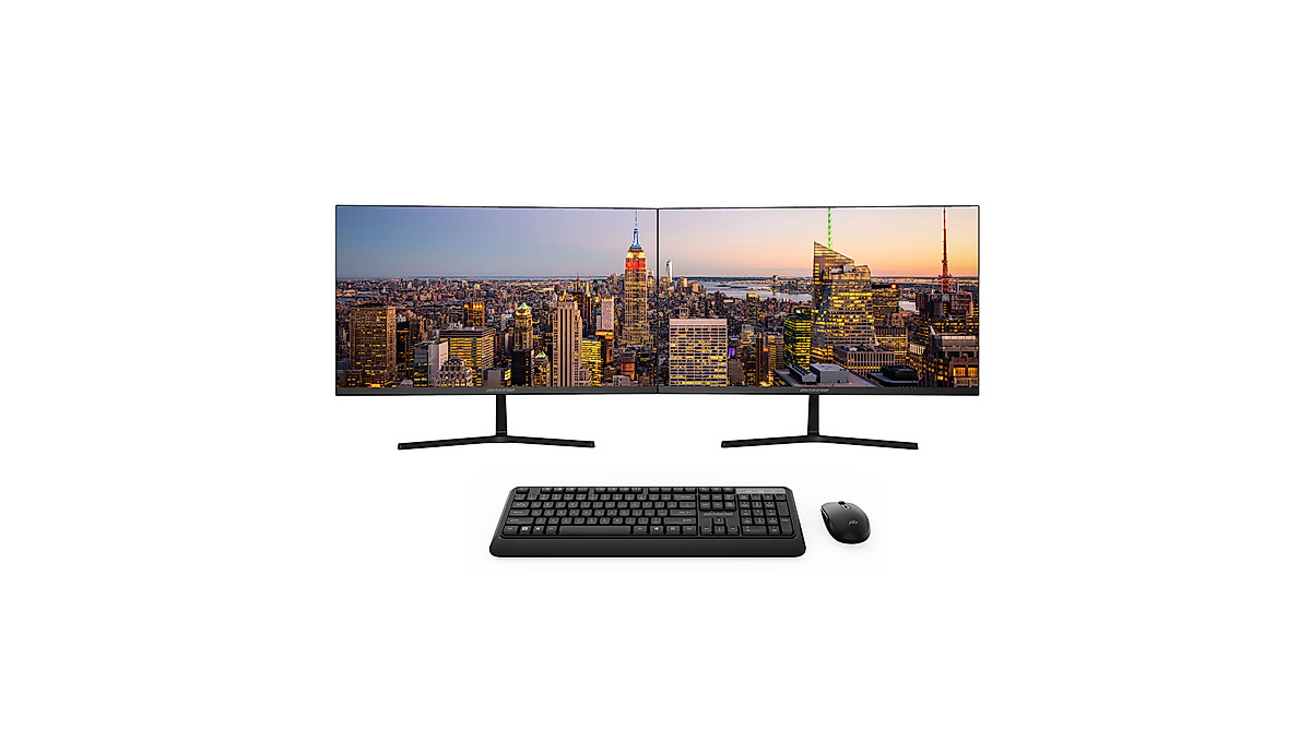 Packard Bell 27-Inch FHD Monitor Pack of 2 with Wireless Keyboard and Mouse