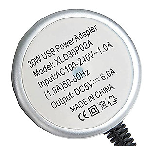 USB Charger USB Charging Station 30W 6-Port USB Desktop Charging Station Hub Wall Charger for iPhone iPad Tablets Smartphones Multi-Port Wall Charger (Purple)