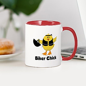 CafePress Biker Chick Mugs Ceramic Coffee Mug, Tea Cup 11 oz
