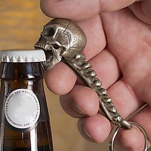 Beer Bottle Opener Halloween Skull Head Bottle Opener Skeleton Bottle Opener Keychain Beverage Bottle Opener for Decor