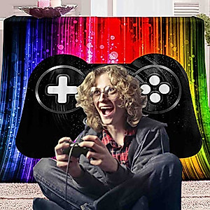xiheshian Gaming Blanket for Boys Men 50x60 Inch Playstation Gamer Blankets Teen Kids Video Game Throw