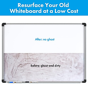 HAMIGAR Magnetic Whiteboard Contact Paper 18" x 39" Dry Erase White Board Sticker for Wall Stick on White Board Peel and Stick Wallpaper Adhesive Poster with Marker, Magnetic Eraser and Magnets