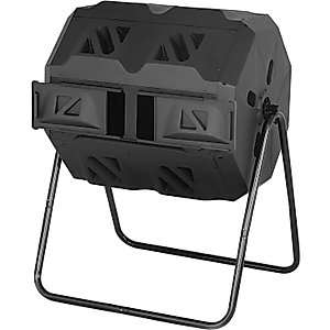 TerraTurner Tumbling Composter, Stainless Steel Center Tube, Dual Batch, 43 Gallon
