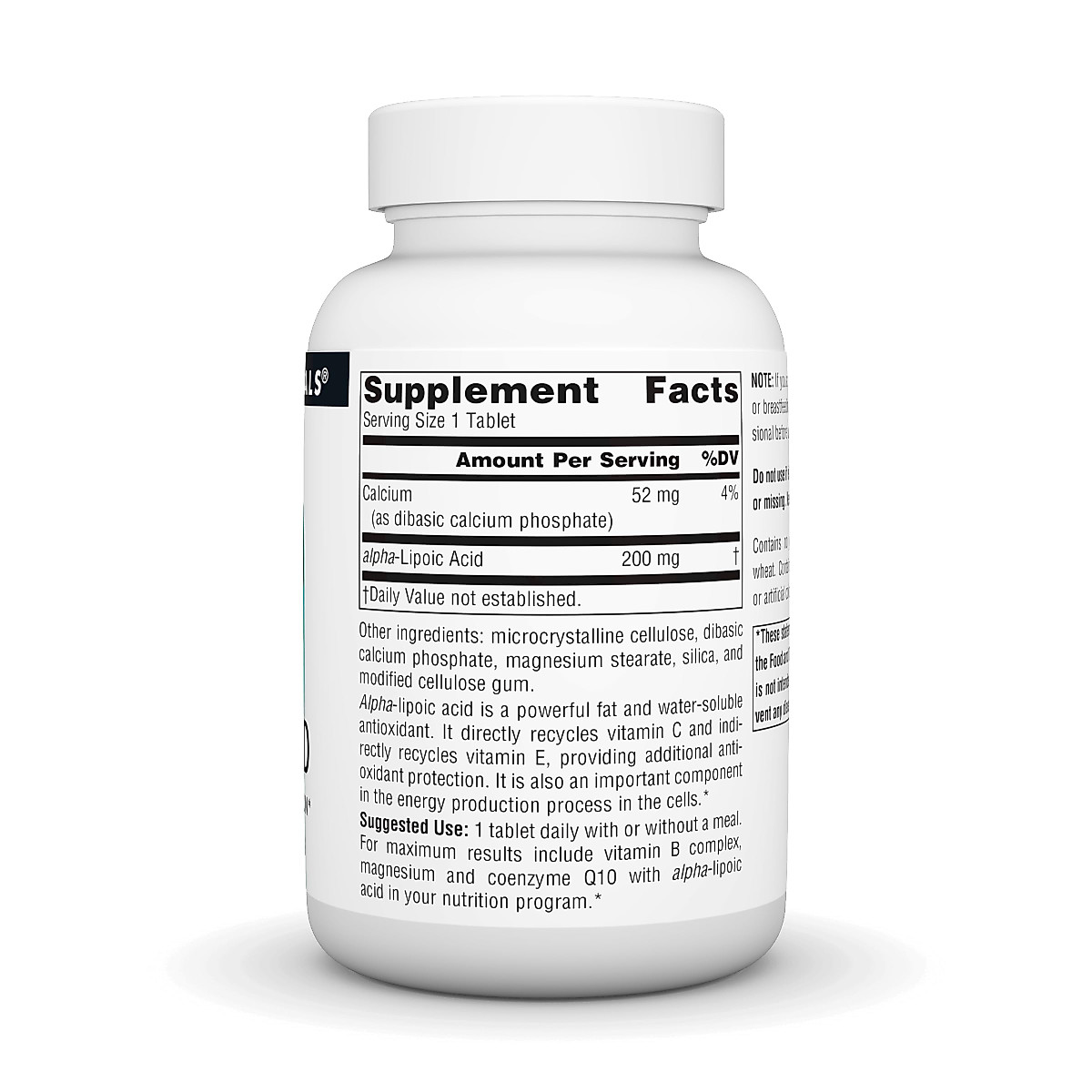 Source Naturals Alpha Lipoic Acid 200 mg Supports Healthy Sugar Metabolism, Liver Function & Energy Generation - 120 Tablets