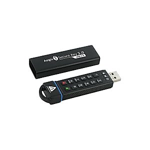 Apricorn 480GB Aegis Secure Key FIPS 140-2 Level 3 Validated 256-bit Encryption USB 3.0 Flash Drive (ASK3-480GB)