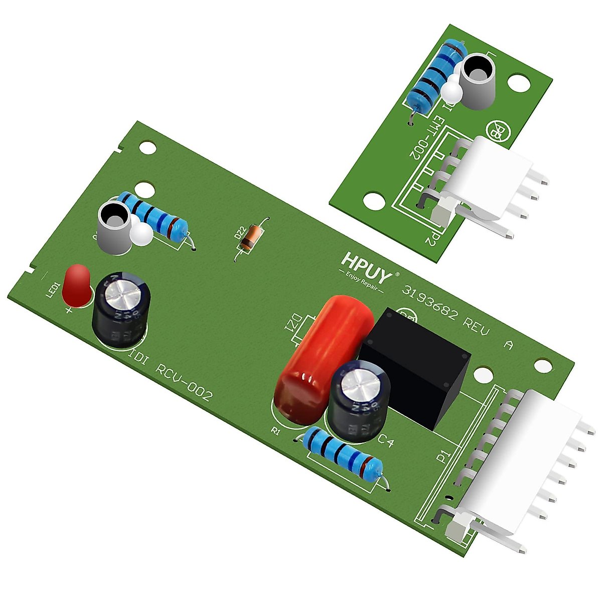 HPUY 4389102 Refrigerator Ice Maker Sensor Control Board Kit W10757851 Ice Level Control Board Kit Replacement Compatible for Whirlpool Kenmore Refrigerators Replaces 2198585 AP3137510 W10290817