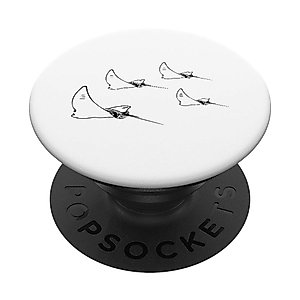 Eagle rays diving in groups formation - sea manta rays PopSockets Swappable PopGrip