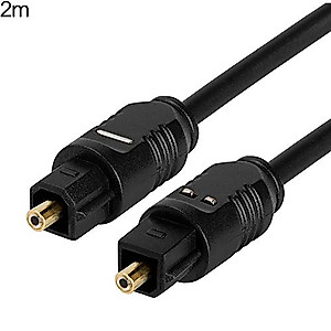 Car Audio Cable Compatible Adapter Stereo Jack Cables LTra5jCCun, 7.1 Surround Sound Fiber Optical Digital Toslink Audio Practical Cable Speaker TV Cord - Black 1M
