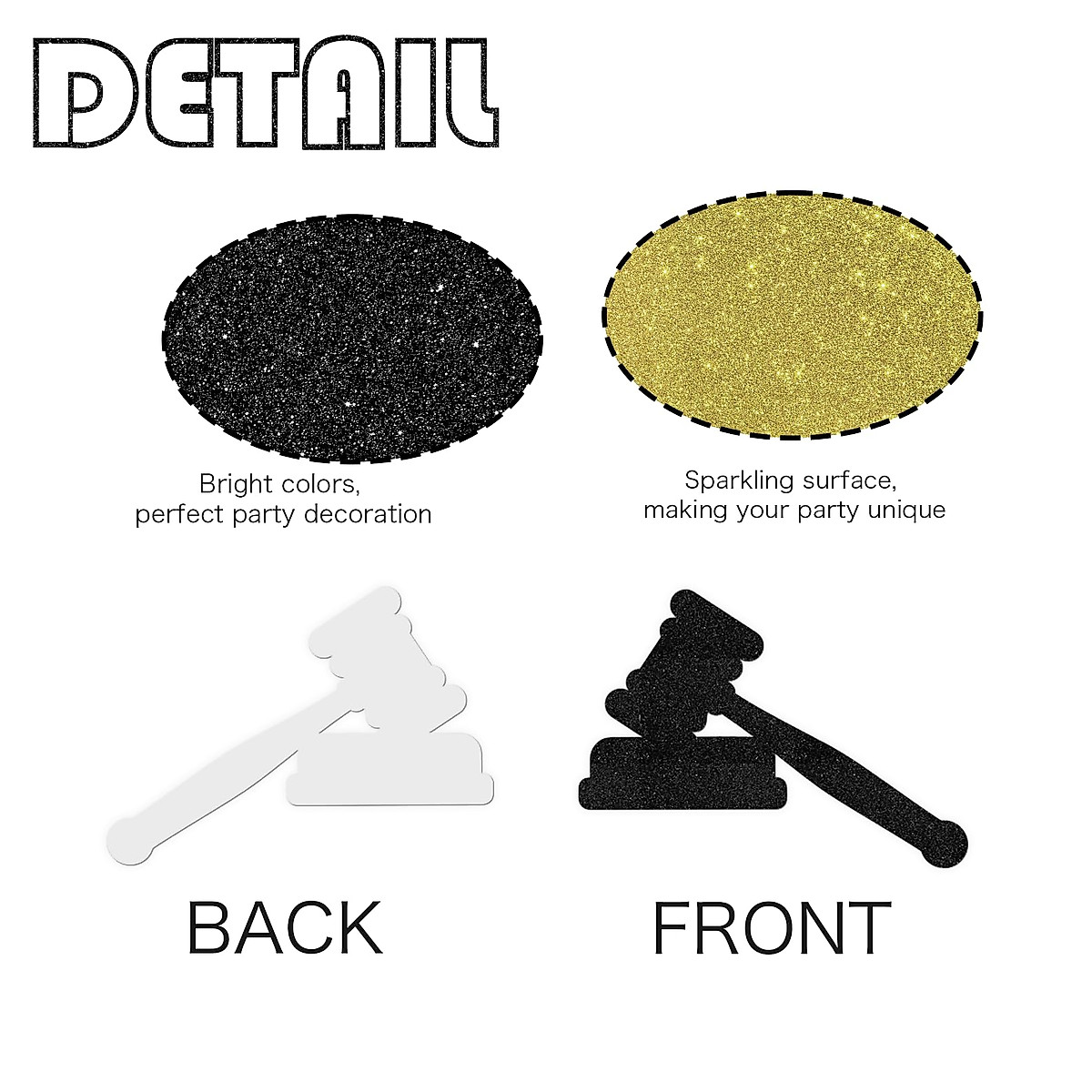 ShuanQ 120pcs Balance & Gavel Confetti - Congrats Law Grad Party Sign - Lawyer Grduation Party Table Decoration Scatters for DIY Crafts