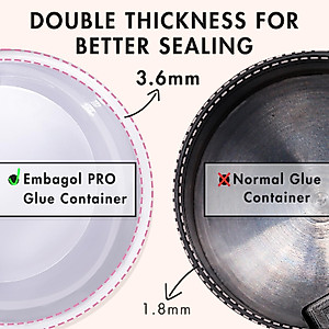 Embagol Eyelash Glue Storage Container Eyelash Storage Container Tank Eyelash Extensions Adhesive Jar Stand Makeup Case Cosmetic Storage Tank for Women Pink…