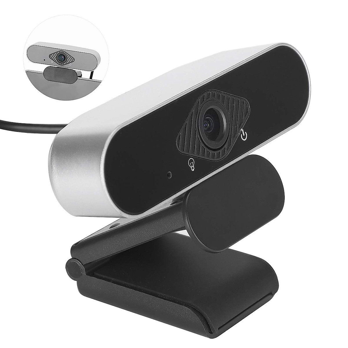 Zyyini Computer Webcam, 1920x1080P HD Camera USB PC Computer BuiltIn Microphone Computer Supplies for Online Teaching, Video Conference