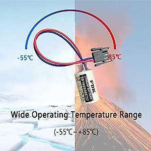 YYSHINE (2 Pack) CR14250SE 1/2AA 3V 1000mAh Lithium Battery for FDK 1747-BA Backup Power Supply with Black Plug