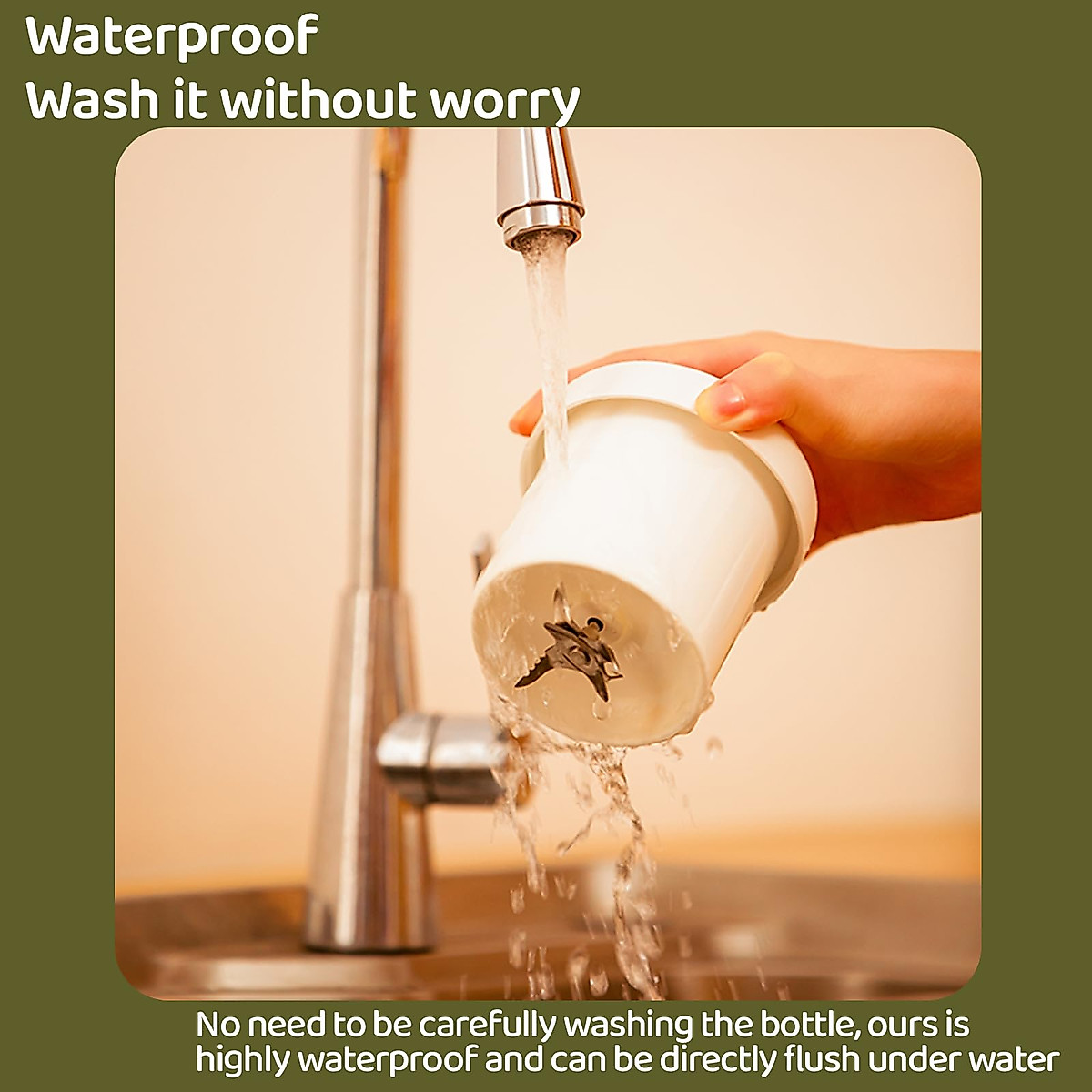 Asa Vea Mini Blender for Smoothies and Milkshakes, Portable Blender, Rechargeable, Personal Size Blender with Quota Outer Travel Lid with 6 Blades, 17 oz for Outdoors, Camping (Black-550ml)