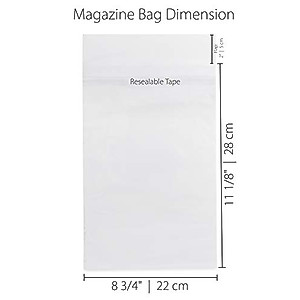 TitanShield Resealable Magazine Bags 8-3/4" X 11-1/8" with 1-1/2" Flap. (150-Count)