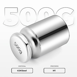 Bonvoisin500g Calibration Weight for Digital Scale, Class M1, Carbon Steel, Chrome Finish (500g)