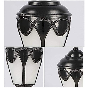 Lights Outdoor Waterproof Post Lantern Courtyard Balcony Garden Decoration Aluminum Metal Stigma Headlights Outdoor E27 Exterior Pillar Post Lamp Street Pedestal Lamp External Desktop Landscape Stadiu