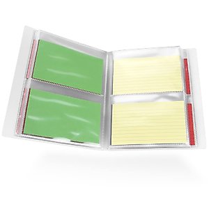 Tecmisse Index Cards Holders, 3 x 5 Inch Flash Cards Notecards Organizer, Holds 160 Pieces Cards, Clear Plastic Index Cards Pockets for Study Cards, Recipe Cards and Note Cards
