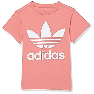 adidas Originals,unisex-youth,Trefoil Tee,Hazy Rose/White,Medium