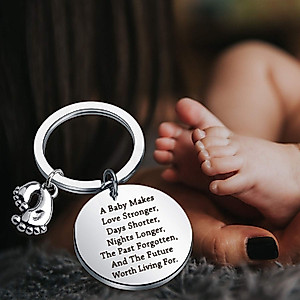 CYTING Mommy/Daddy To Be Gift New Mom/Dad Keychain Pregnancy Announcement Gift New Parent Gift First Time Mom/Dad Gift