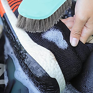 Sihuuu Scrub Brush, Cleaning Shower Scrubber with 9 Inch Ergonomic Handle, Durable Stiff Bristles Heavy Duty Brush for Bathroom, Shower, Sink, Carpet, Floor (Blue)