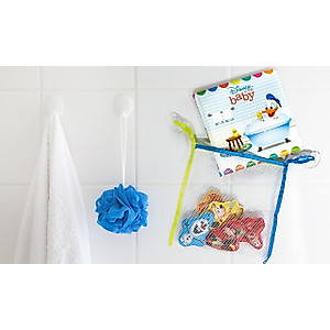 Disney Baby Bath Time Books - Activity Books for kids, Bath book, 6 Padded suction cups, 1 Mesh bag